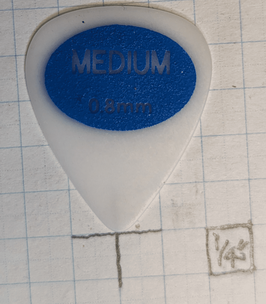 Cool Picks Acetal White Sandpaper - Pickfetish: Pick Reviews and Guide.